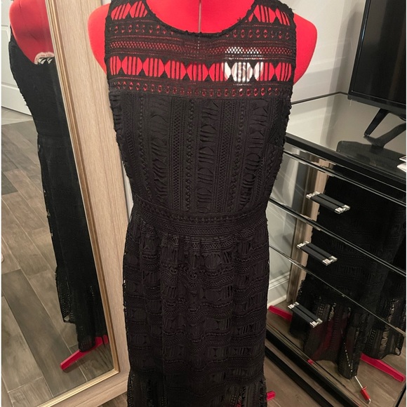 Nicole Miller New York | Dresses | Lbd Gorgeous Crochet Overlay With ...